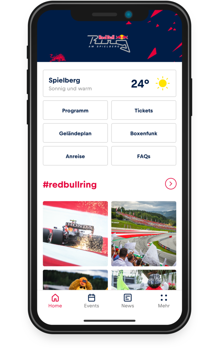 Die offizielle Red Bull Ring App - Dein Buddy bei den Events!