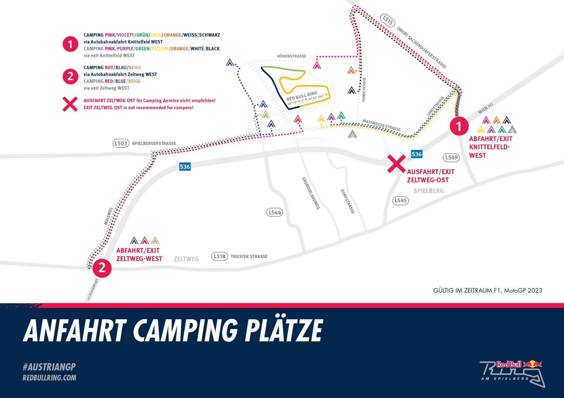 Anreise zur MotoGP in Spielberg: Campingplätze I Red Bull Ring