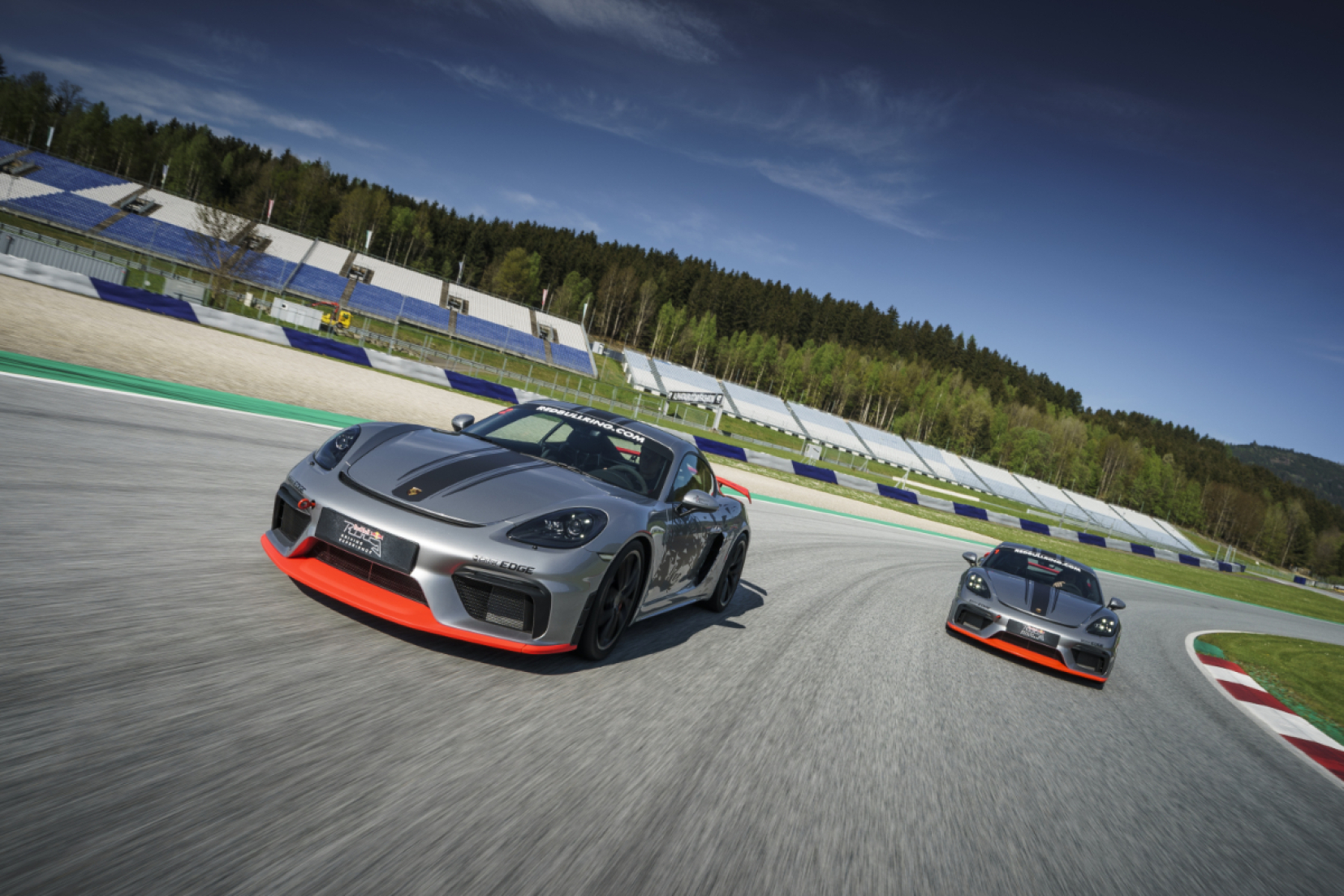 Porsche 718 Cayman GT4 lead & follow gold Red Bull Ring - F1 Track ...