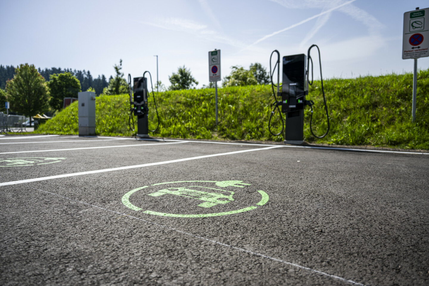 E-charging stations at the Red Bull Ring