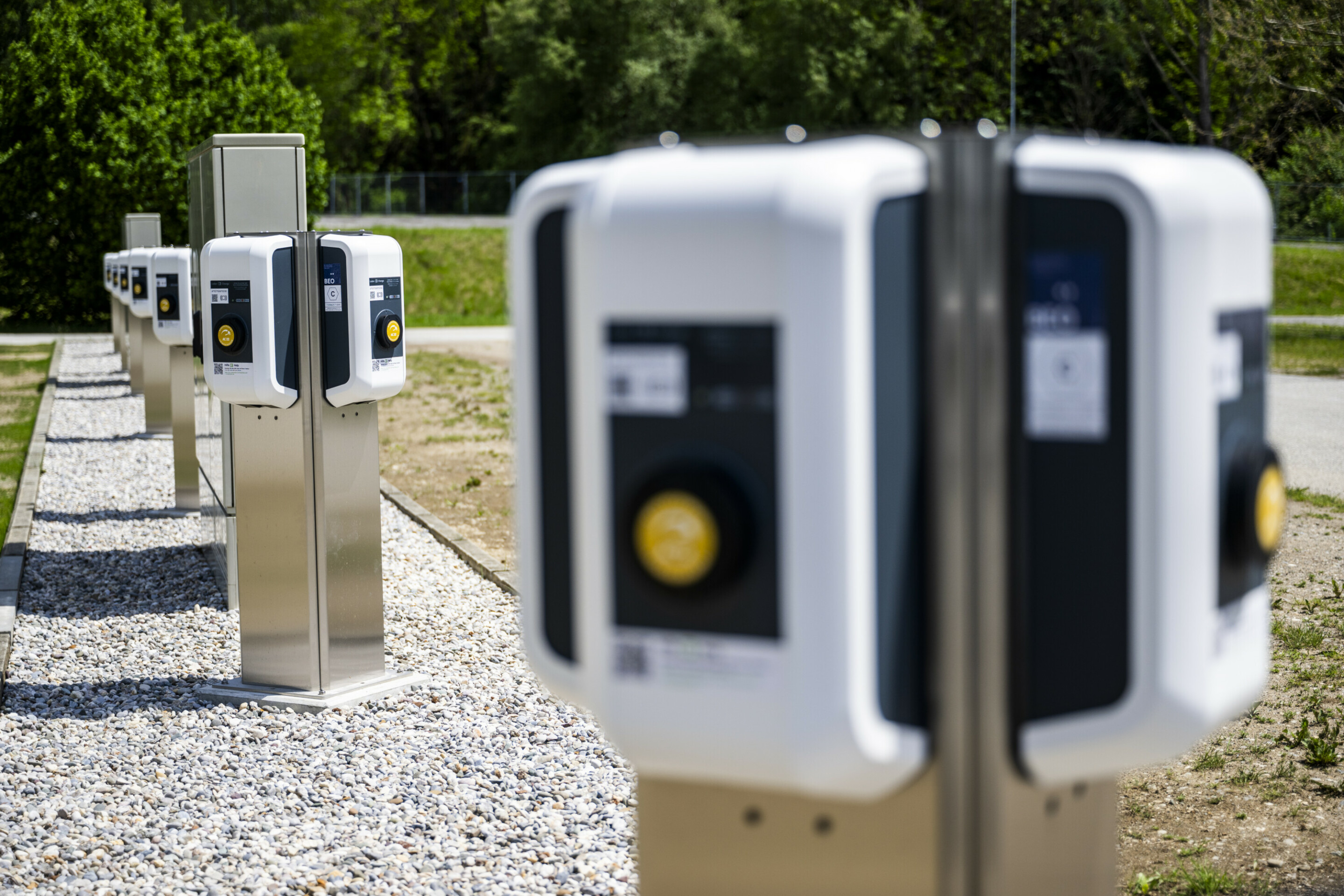 E-charging stations at the Red Bull Ring